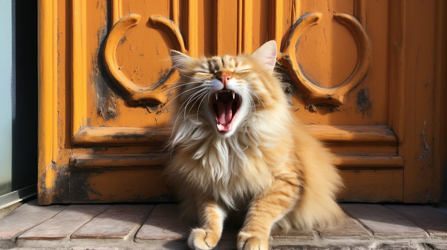 Le chat qui miaule devant la porte : causes et solutions